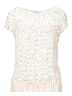 MR MASSIMO REBECCHI Knitted Short Sleeve Top - Beige