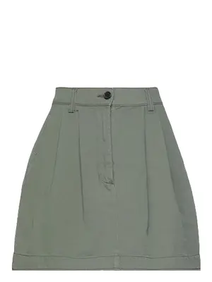 DEPARTMENT 5 DEPARTMENT 5 Mini Flared Cotton Skirt Green