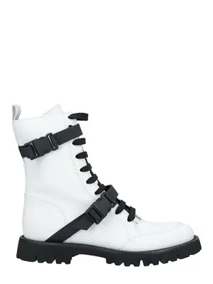 ADD X BALDININI Calfskin Combat Boots - White