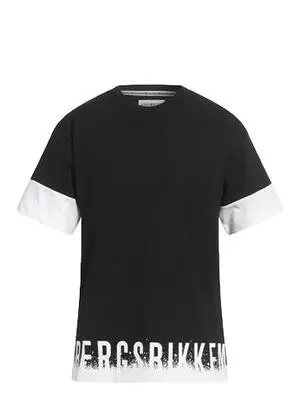 BIKKEMBERGS T-shirt Size Cotton, Elastane - Black