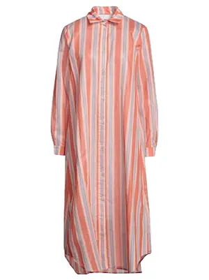 + PEOPLE Midi Stripes Dress - Orange