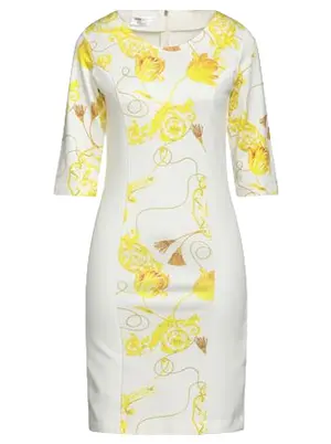 EAN 13 Mini Floral-print Bodycon Dress - White