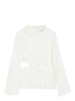 Topshop Draped Lyocell Top - White