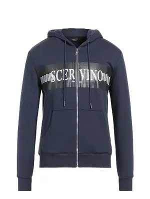 Ermanno Scervino SCERVINO French Terry Zip-Up Hoodie Blue