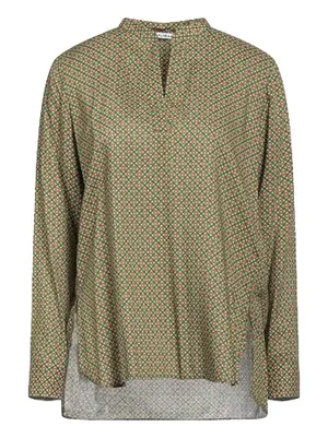 CALIBAN Floral-print Woven Top - Green