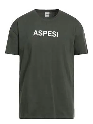 Aspesi Man T-shirt Military Green Size M Cotton Green