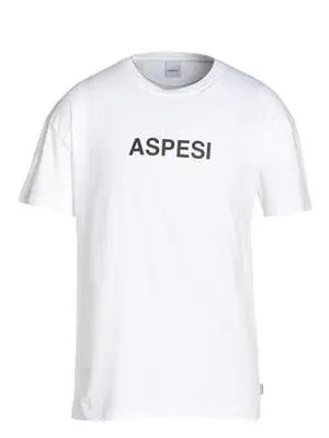 Aspesi Man T-shirt Military Green Size M Cotton White