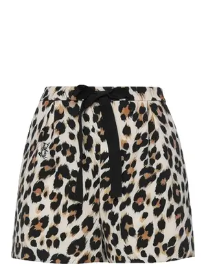 Moschino BOUTIQUE MOSCHINO Leopard-Print Shorts Beige