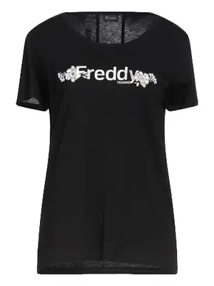 FREDDY T-shirt With Logo Print - Black