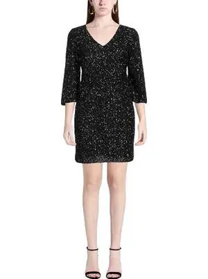 CARACTÈRE Sequined Mini Dress - Black