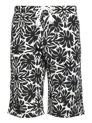 PAOLO PECORA Cotton Bermuda Shorts - Black