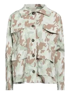 HAVEONE Camouflage Print Overshirt - Green