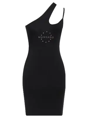 MANGANO MANGANO One-Shoulder Mini Dress Black