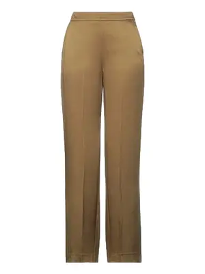 Malìparmi Wide-Leg Pants In Acetate And Viscose Green