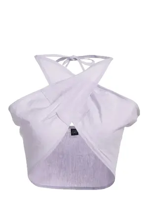 OW Woven Wrap Top - Purple