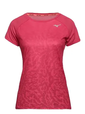 Mizuno Printed Polyester T-shirt - Pink
