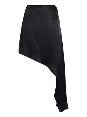 Topshop Mini Asymmetric Skirt - Black