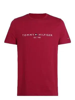 Tommy Hilfiger Tommy Logo T-shirt Man T-shirt Navy Size Xl Cotton Red