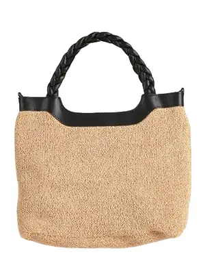 ANITA BILARDI Handbag In Raffia With Leather Trim - Beige
