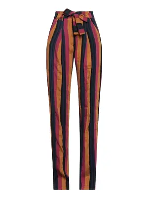 MICHAEL COAL Striped Straight-leg Pants - Purple