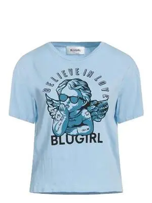 BLUGIRL Printed Cotton T-shirt - Blue
