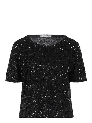 CARACTÈRE CARACTÈRE Sequin-Embellished Tulle Top Black