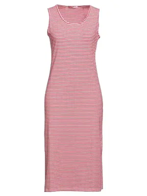 MASSIMO REBECCHI Midi Striped Jersey Dress Red