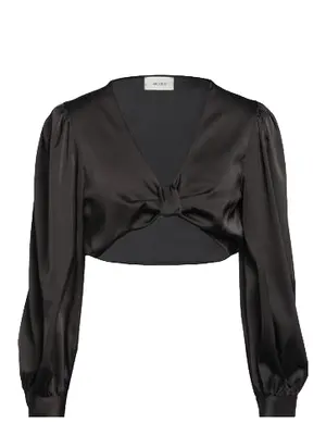 VICOLO VICOLO Satin Crop Top Black