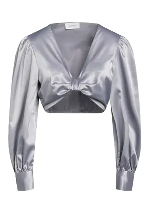 VICOLO VICOLO Satin Crop Top Grey