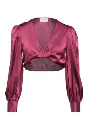 VICOLO VICOLO Satin Crop Top Red