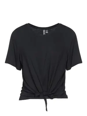PIECES Tie Fastening T-Shirt Black
