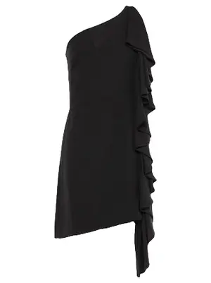 MARC ELLIS Mini One-shoulder Dress - Black