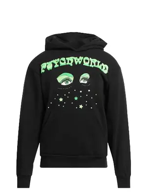 PSYCHWORLD Printed Fleece Sweatshirt - Black