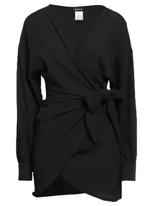 MOEVA Mini Wrap Dress Black