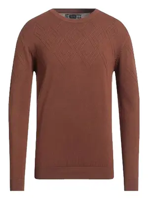 NORTH POLE Knitted Crewneck Sweater - Brown