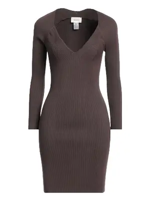 VICOLO Mini Dress In Viscose And Polyester Brown