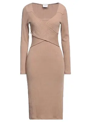 BERNA BERNA Midi Bodycon Dress Beige