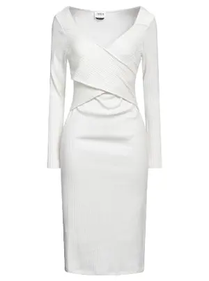 BERNA BERNA Midi Bodycon Dress Off White