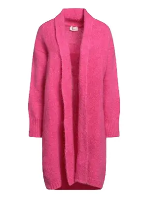 VICOLO Mohair Blend Cardigan - Pink