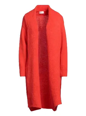 VICOLO Mohair Blend Cardigan - Tomato Red