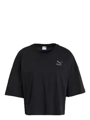 PUMA Cotton Oversized T-shirt - Black