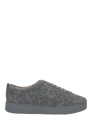 Fitflop Leather And Merino Wool Sneakers Grey