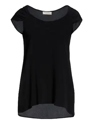 Momoni Acetate And Silk Top - Black