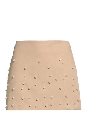 VICOLO Mini Flared Skirt - Beige