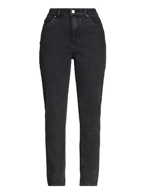 Vero Moda High-waisted Tapered Leg Jeans - Black