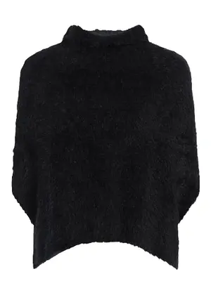 MERCI Turtleneck Polyamide Top - Black