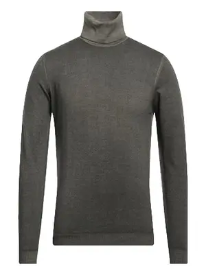 Alpha Studio Turtleneck In Merino Wool Green