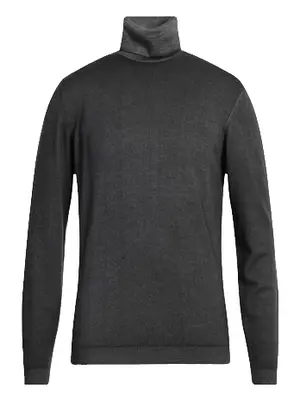 Alpha Studio Turtleneck In Merino Wool Lead