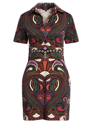 Desigual Paisley-print Mini Dress - Green