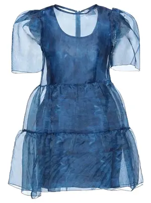 BERNA Mini Flared Dress - Blue